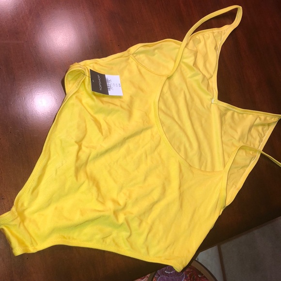 Topshop | Swim | Yellow One Piece | Poshmark